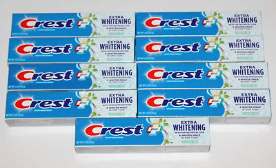 LOT (9) CREST PLUS COMPLETE EXTRA WHITENING TOOTHPASTE CLEAN MINT 5.4OZ ...