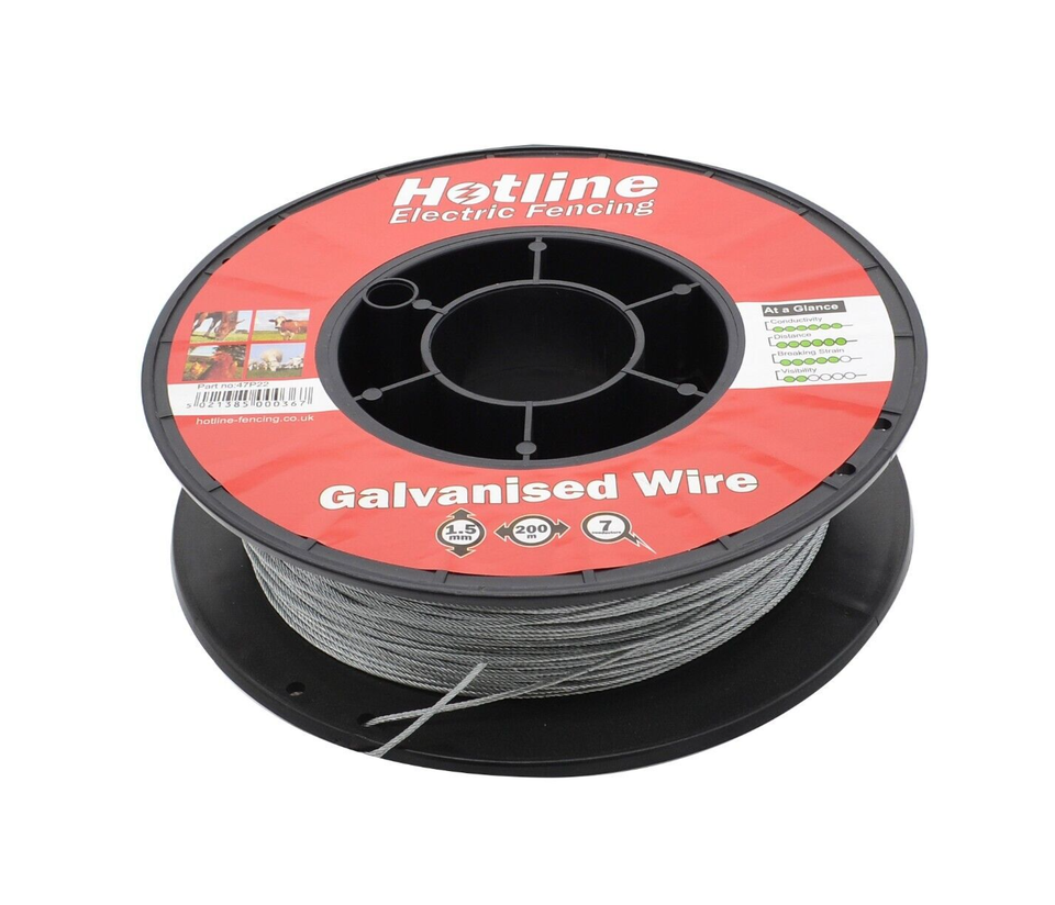 1.6MM GALVANISED FENCING WIRE 400M Electric Fence Solid Single Strand ...