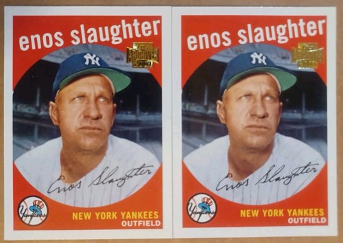 2001 TOPPS ARCHIVES #110 NEW YORK YANKEES ENOS SLAUGHTER [2] 1959 MINT ...