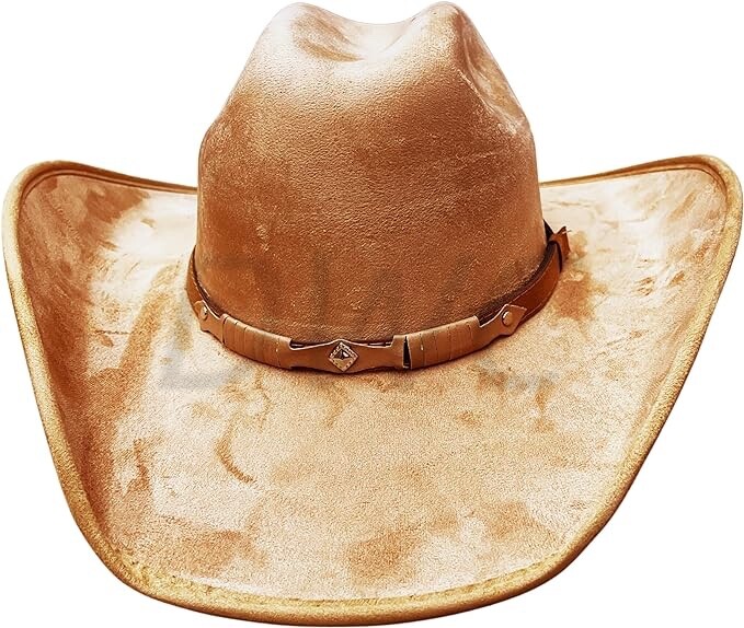 Mexico Vaquero Cowboy Western Tan Felt Suede Hat Tejana Sombrero Texas ...