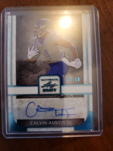 2022 CALVIN AUSTIN III LEAF ULTIMATE DRAFT RC PLATINUM AUTO 35/50!! | eBay