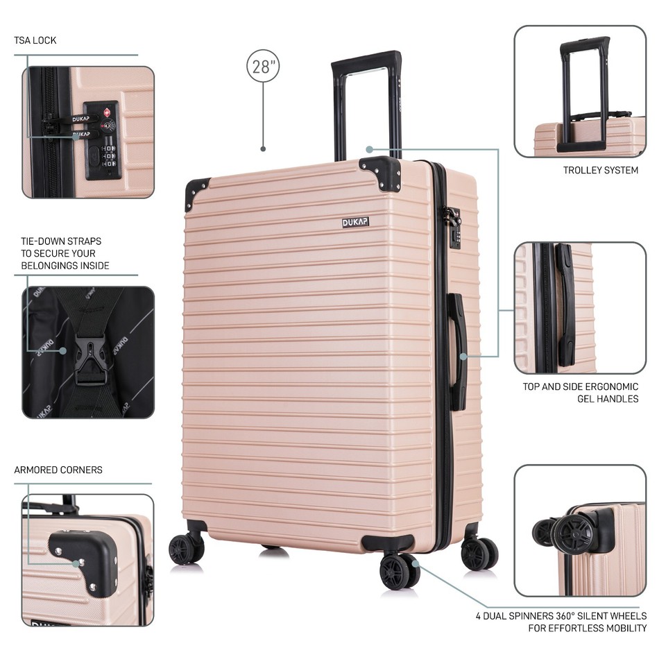 Dukap Tour 28" Hard Shell Luggage Spinner Wheel Suitcase with TSA Lock ...