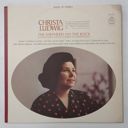 Christa Ludwig The Shepherd on the Rock vinyl record Angel 36352 Tested ...