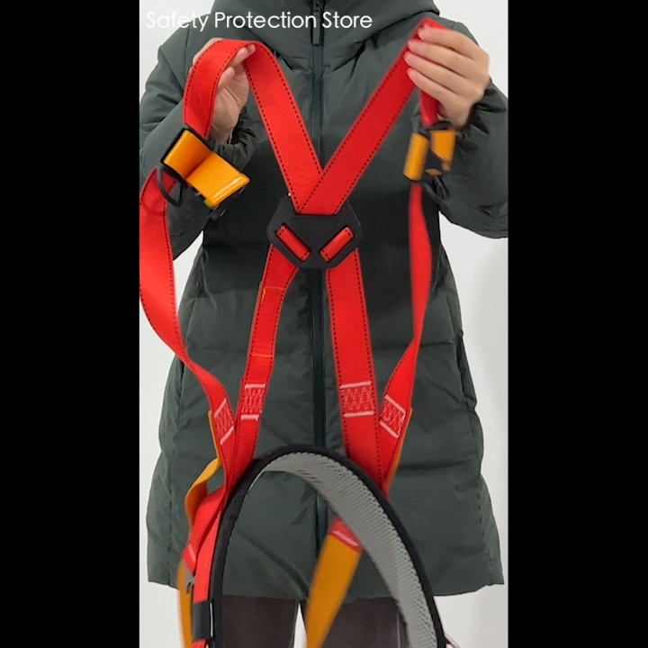 Five-point Safety Harness & Safety Rope Full Body High Altitude Work ...