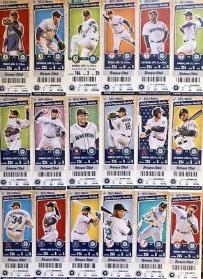 2010-2011-2012-2013-2014 Seattle Mariners Season Ticket Stubs - Mint ...