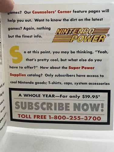Nintendo Vintage Power Game Boy & GameBoy Color Subscription Insert ...