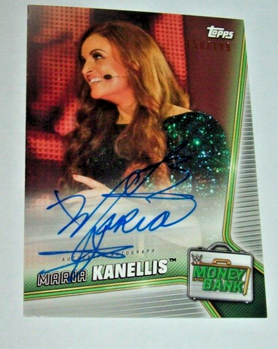 2019 Topps Wrestling Diva Maria Kanellis Silver Money Bank Autographed ...