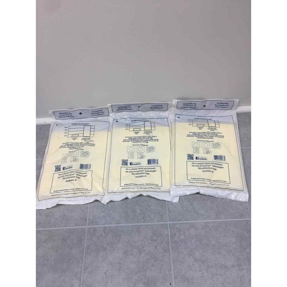 Enviro Care Micro Filtration Vacuum Bags Kenmore Canister Type C 9 bags ...