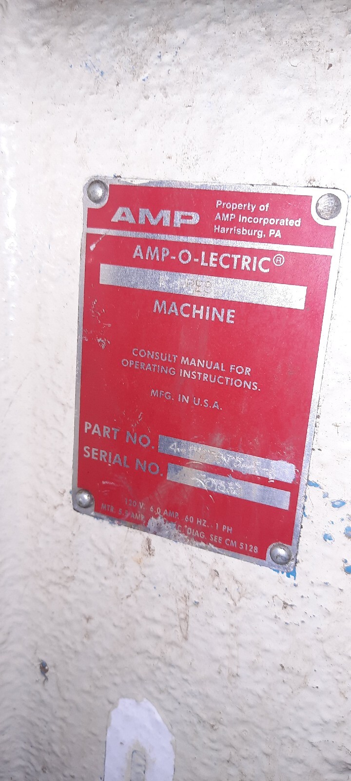 AMP-O-Lectric Model K Terminating Crimping Press | eBay