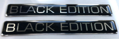 2pcs x BLACK EDITION sticker (105x14mm) Logo 3D Domed decal | eBay ...
