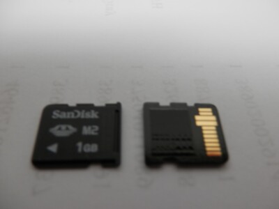 2x SanDisk 1GB Memory Stick Micro M2 MS Pro Duo 1 GB Card for Sony 2GB ...
