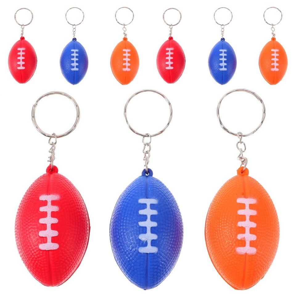 9pcs PU Rugby Pendant Keychain Rugby Pendant Keychain Mixed Color | eBay UK