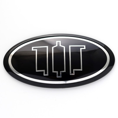 128mm Glossy Black BRENTHON Logo Emblem Car Front Grille Rear Trunk Lid ...