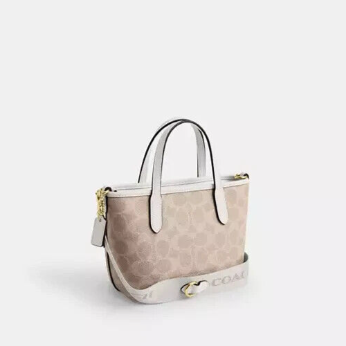 Coach Outlet City Mini Tote Bag Signature Canvas Leather 2 Colors CW032 ...