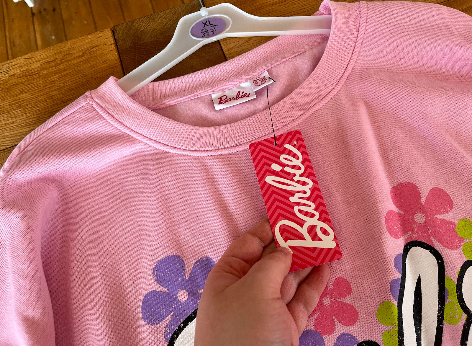 Ladies Women’s Barbie The Movie X Primark Pink Jumper T-Shirt Top Size ...