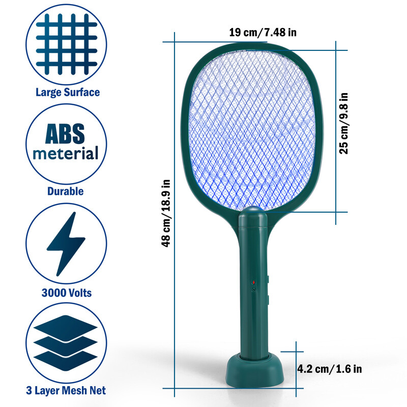 Mosquito Bug Killer Electric Zapper Fly Swatter USB Rechargeable ...