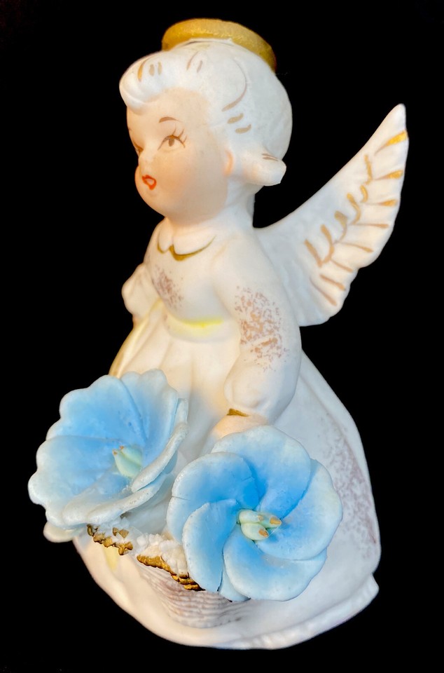 Lefton Japan Vintage September Birthday Angel with Flowers Lefton Tag ...