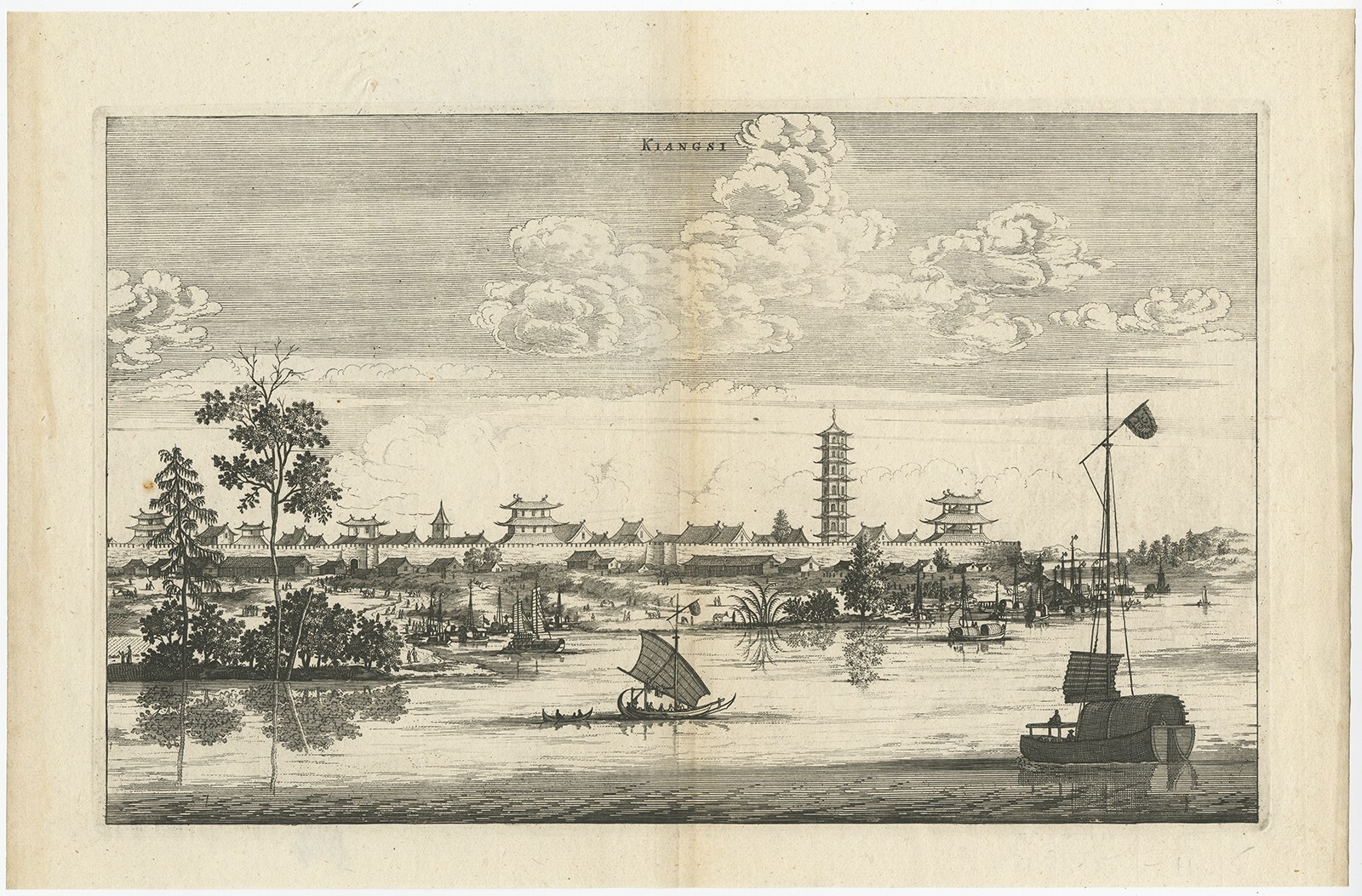 Antique Print of the City of Kiangsi, China | eBay