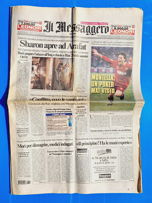 The Messenger 11 March 2002 Lazio-Roma - Montella - Sharon Arafat ...