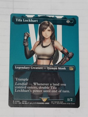 MISPRINT BLUE ***Borderless Tifa Lockheart*** MTG Final Fantasy - Ink ...