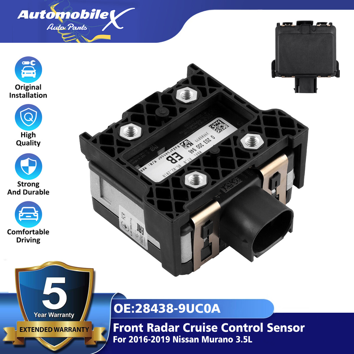 OEM Radar Cruise Distance Sensor For 2016-2019 Nissan Murano 3.5L 28438 ...