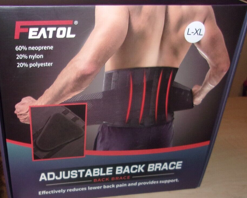 Featol Adjustable Neoprene Back Brace SIZE:L/XL NEW IN BOX | eBay
