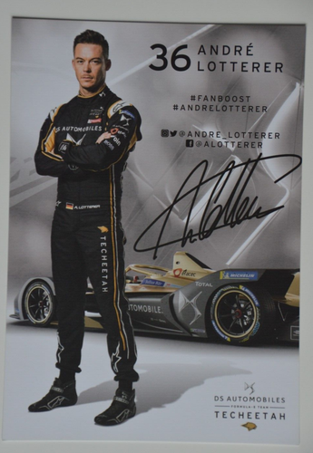 Andre Lotterer - Gedruckte Techeetah AK Autogrammkarte Autograph Repro ...