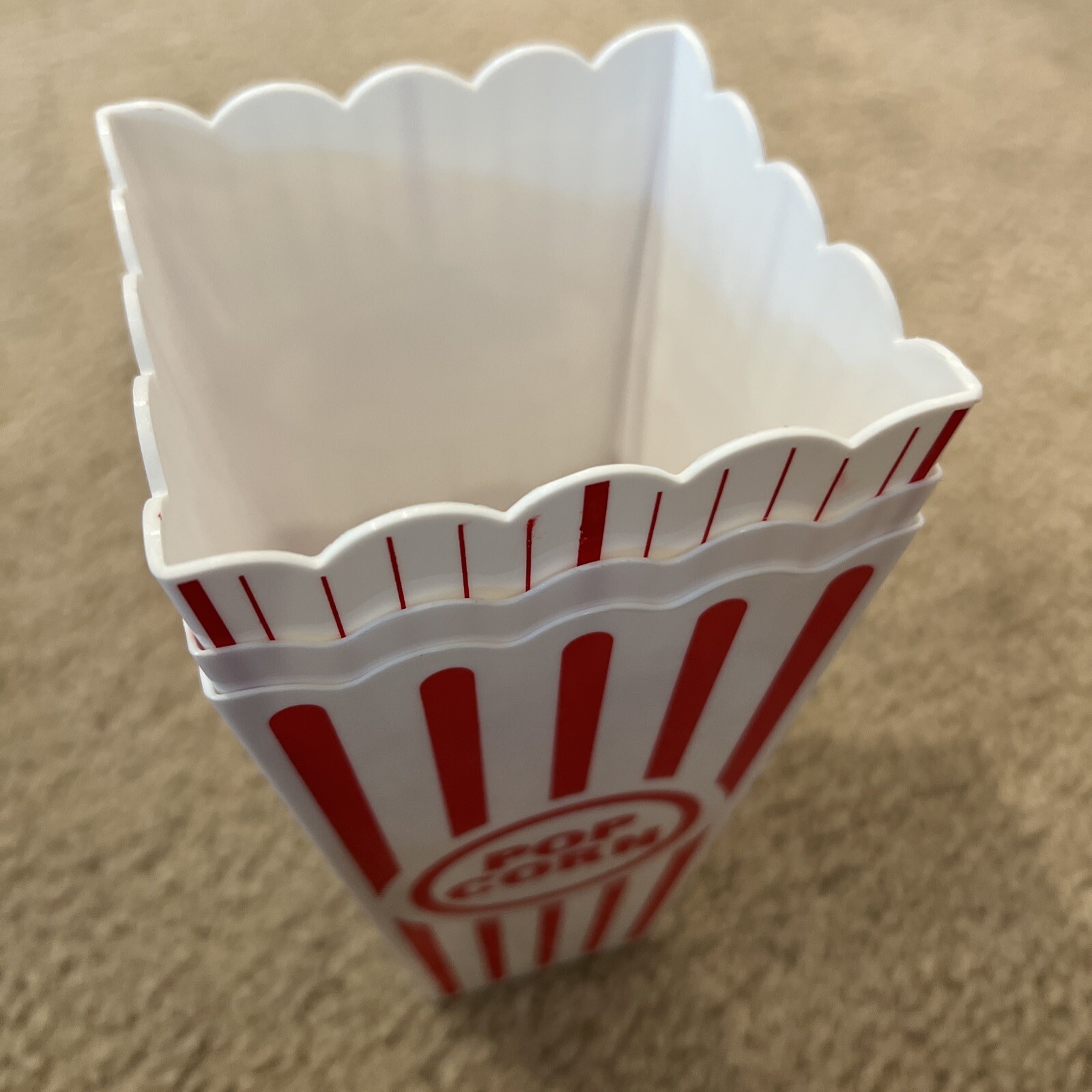 Retro Style Popcorn Bowl Tub Container Movie Theater Bucket | eBay