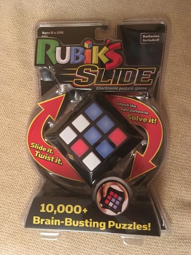 NEW Rubik's Slide Electronic Puzzle Game 10,000+ Brain Busting Puzzles ...