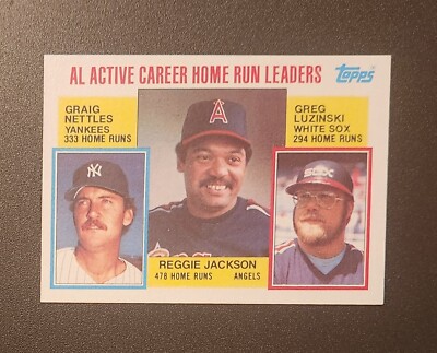 1984 Topps Reggie Jackson #712 California Angels Home Run Leaders | eBay