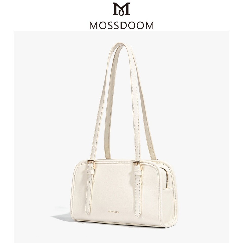 MOSSDOOM Shoulder Bag Black White Brown Milnimal Simple Square Shape ...