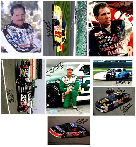 8 original hand signed autographed NASCAR photos | eBay