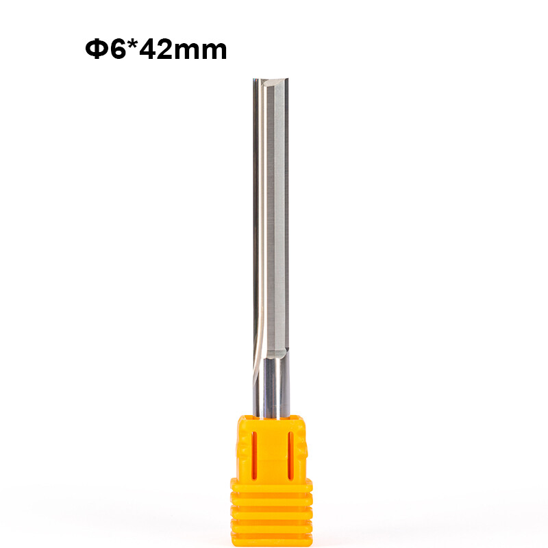 10pcs 6mm Double Two Flute Straight Slot CNC Router Bits Wood MDF ...