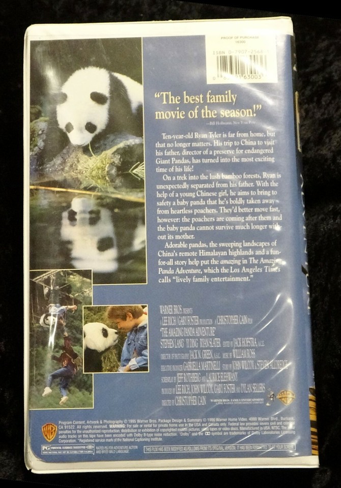 The Amazing Panda Adventure 📼 (VHS) 1996 Warner Brothers Classic Movie ...