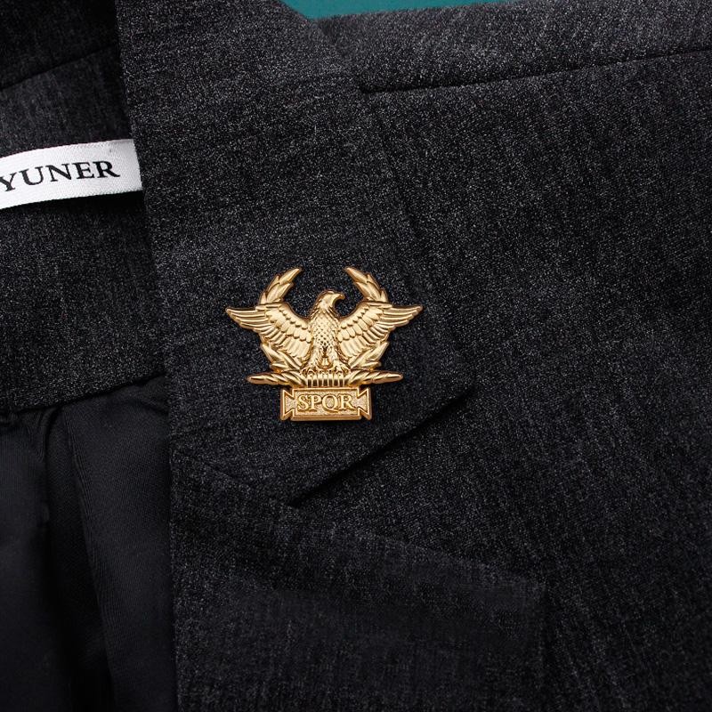 Roman Legion Golden Imperial Eagle Aquila Spqr Gladiator Brooch Badge ...