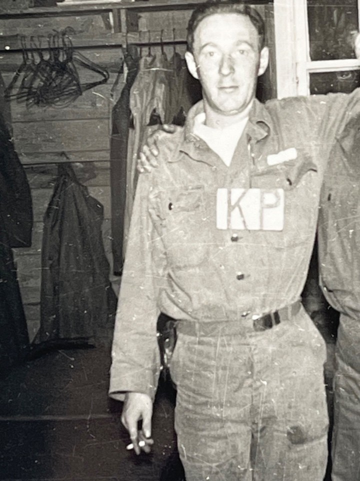 1940s Vintage Snapshot Two Handsome Men Military Soldiers KP Duty Gay ...