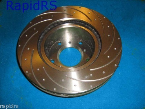 Slotted Brake Disc Rotors to suit Nissan Skyline R32 R33 R34 300ZX Z32 ...