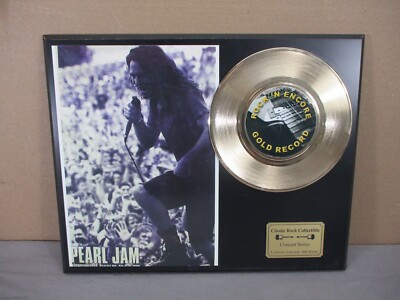 Pearl Jam Gold Record Open Plaque Concert Series Classic Rock ...