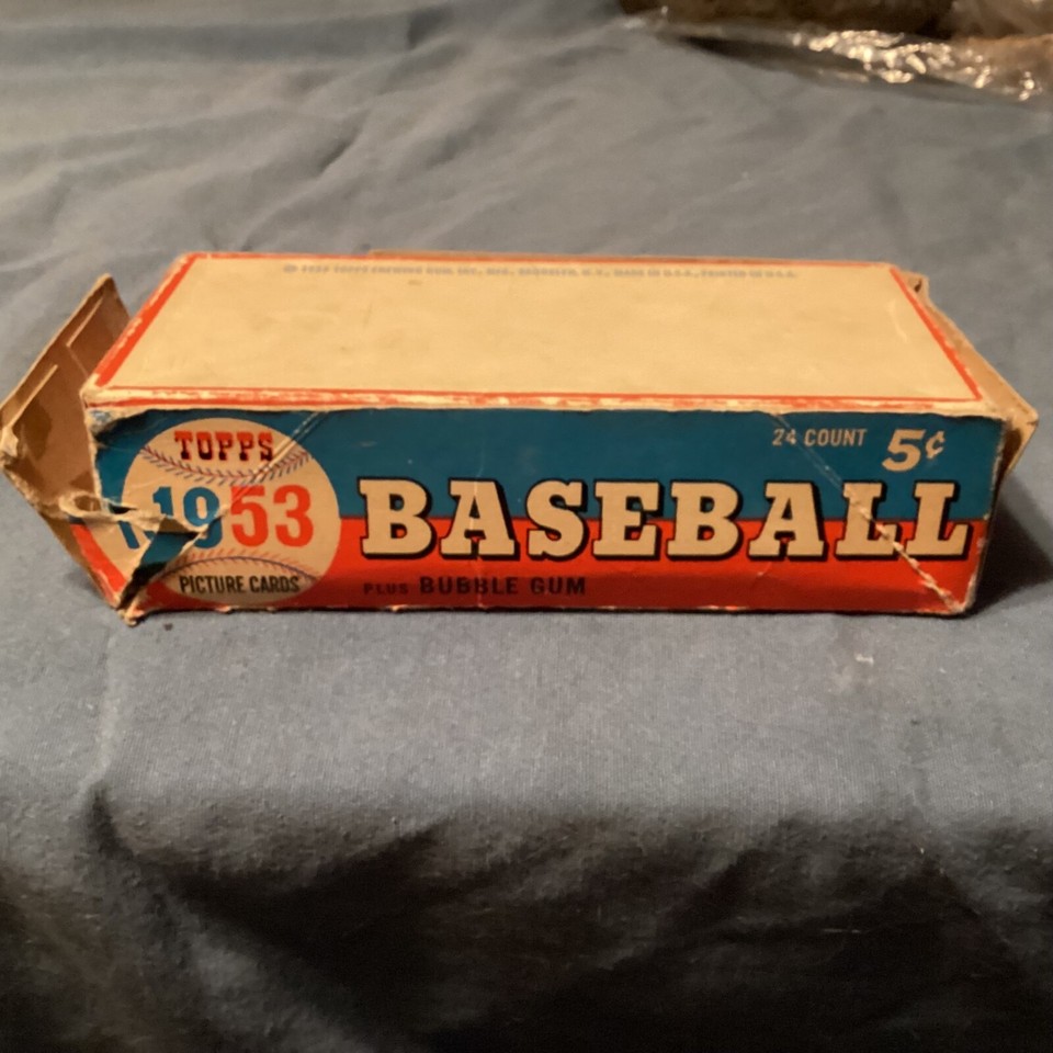 Very Rare 1953 Topps Baseball Card EMPTY box Display Wax bubble gum ...