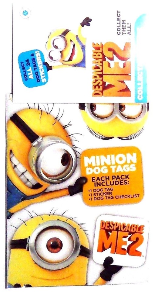 Despicable Me 2 Minions Jerry! Sticker Minion Stuart! Dog Tag Necklace ...