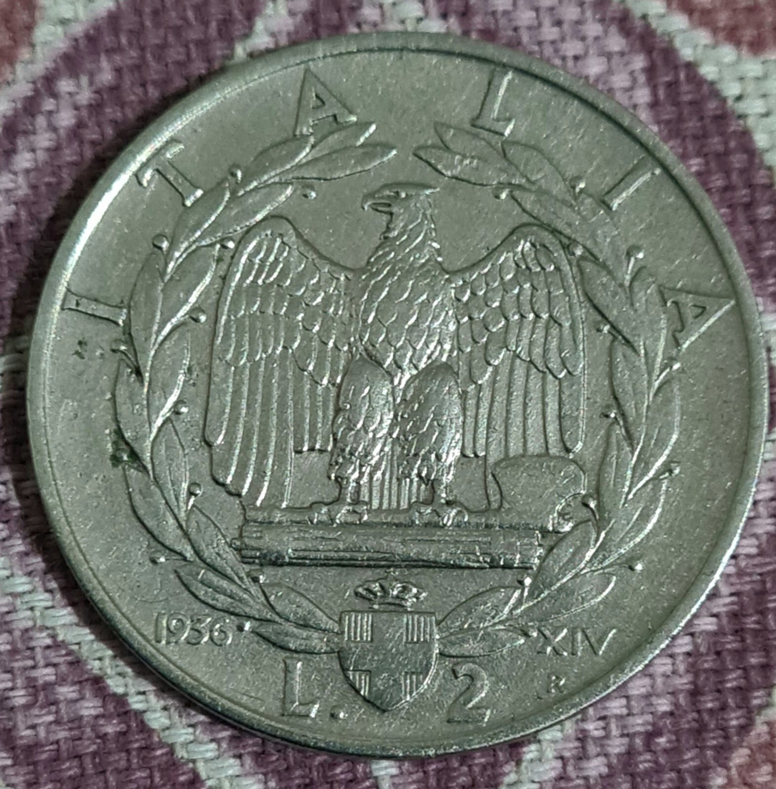 ITALIAN FASCIST WWII COINS 2&1 LIRE 1936 RARE 2 coins | eBay