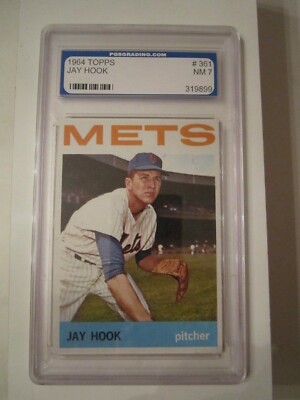 1964 JAY HOOK TOPPS BASEBALL CARD #361 PGS GRADED NM 7 - BOX Z | eBay