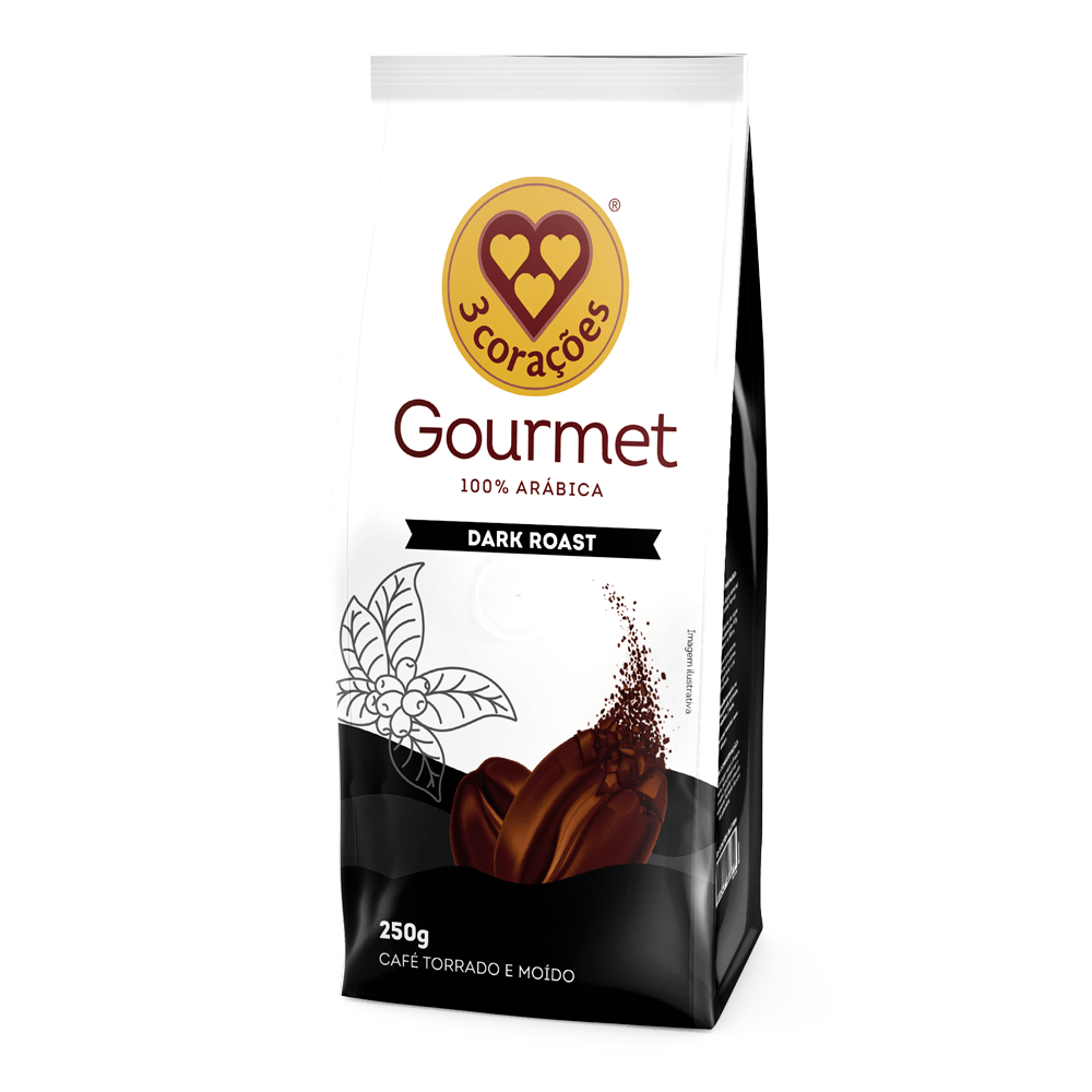 Roasted and Ground Coffee Dark Roast Gourmet 3 Hearts Package 250g | eBay