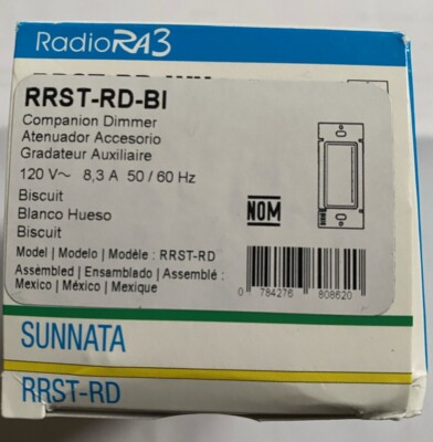 Lutron RRST-RD-BI Biscuit RA3 Sunnata Companion Dimmer NEW IN BOX SHIPS ...