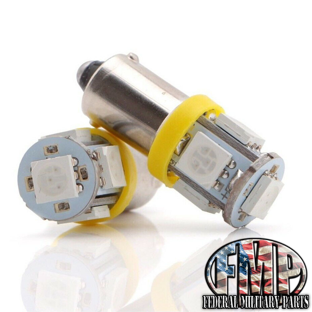 Military Humvee Dash Light Pair (2) Yellow LED 24v - M998 Hummer H1 ...