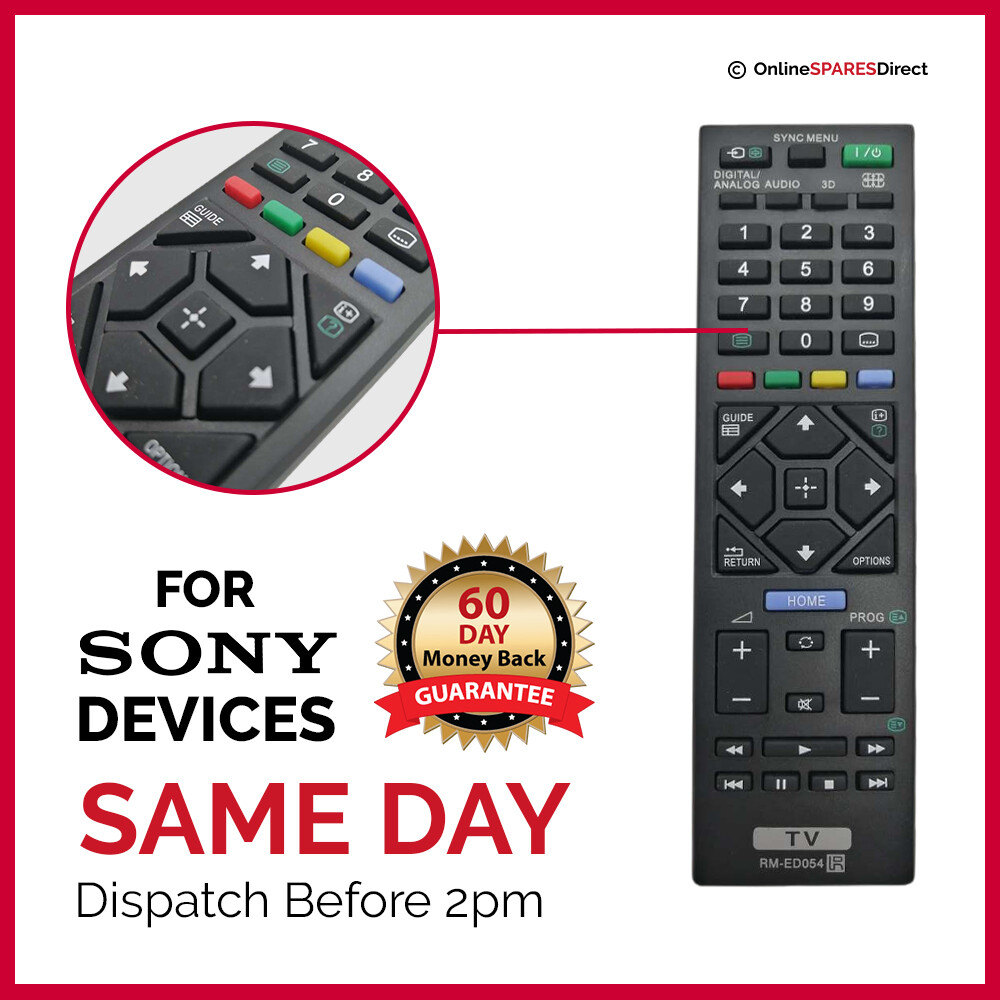 *New Sony Remote Control RMED054 / RM-ED054 FOR RM-ED062 TV Remote ...