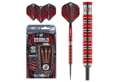 WINMAU-DIABLO 25 GRAM DARTS 90% TUNGSTEN - DYNAMIC GRIP - VETALIC ...
