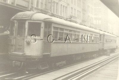 Vintage Large (7.0 x 5.0) RP- Train- Trolley- Chicago Illinois- Two Car ...