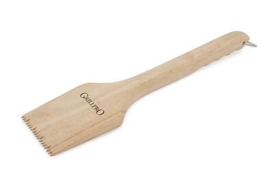 16 inch All Natural Wood Grill Scraper with Heavy Duty Ergonomic Handle ...