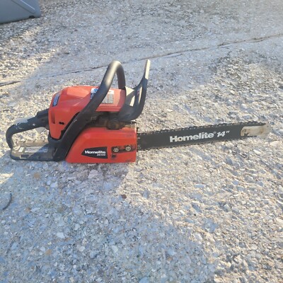 Homelite 3514C 42cc Chainsaw With Plastic Blade Cover Clean Hood ...